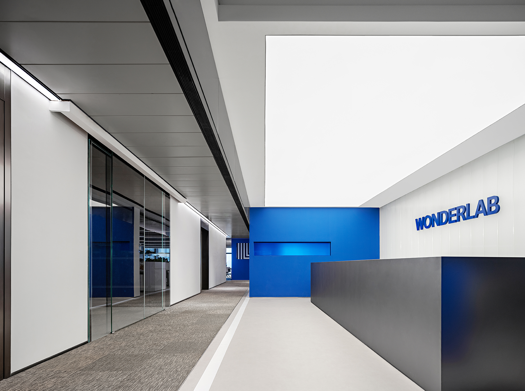 news: wonderlab headquarters is an office highlighted by klein blue ...