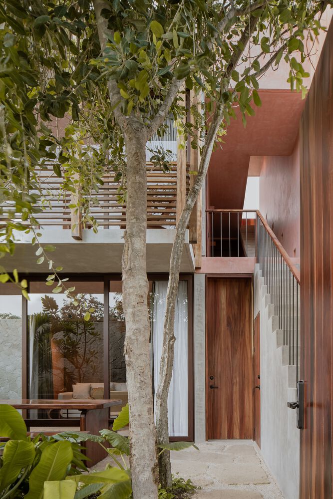 etorno tulum house is a tropical haven wrapped in serene terracotta ...