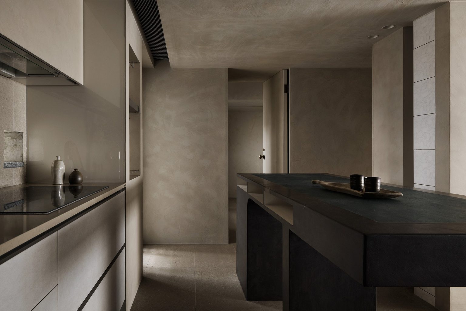 taipei home renovated with moody wabi-sabi and soft arches: project by ...