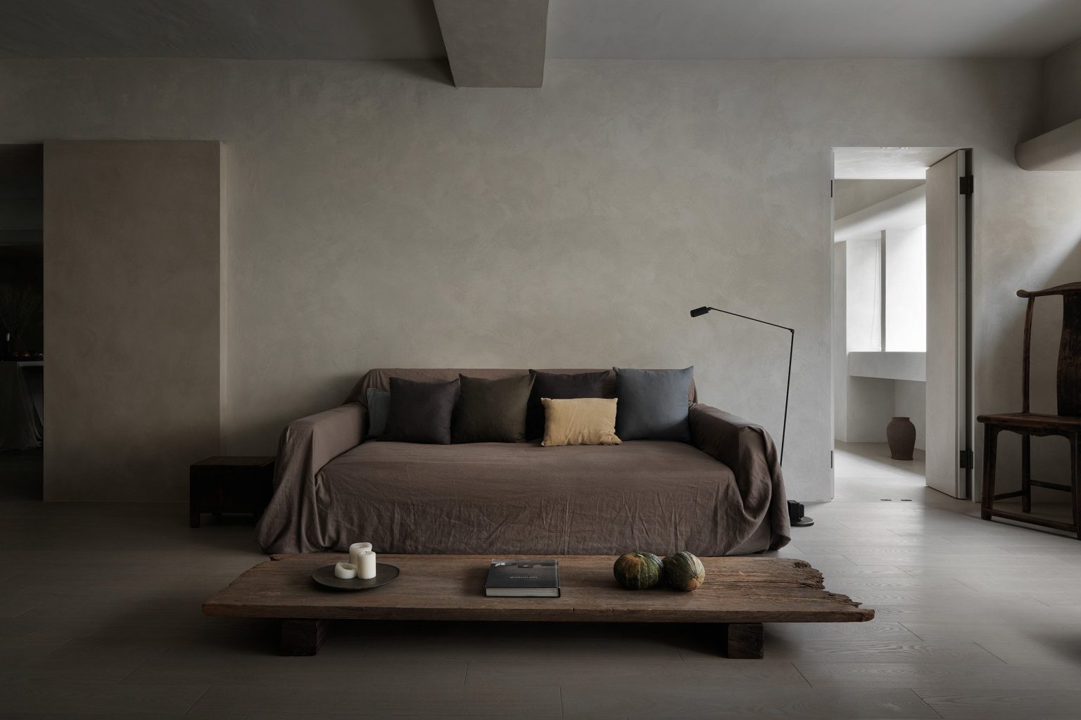 taipei home renovated with moody wabi-sabi and soft arches: project by ...