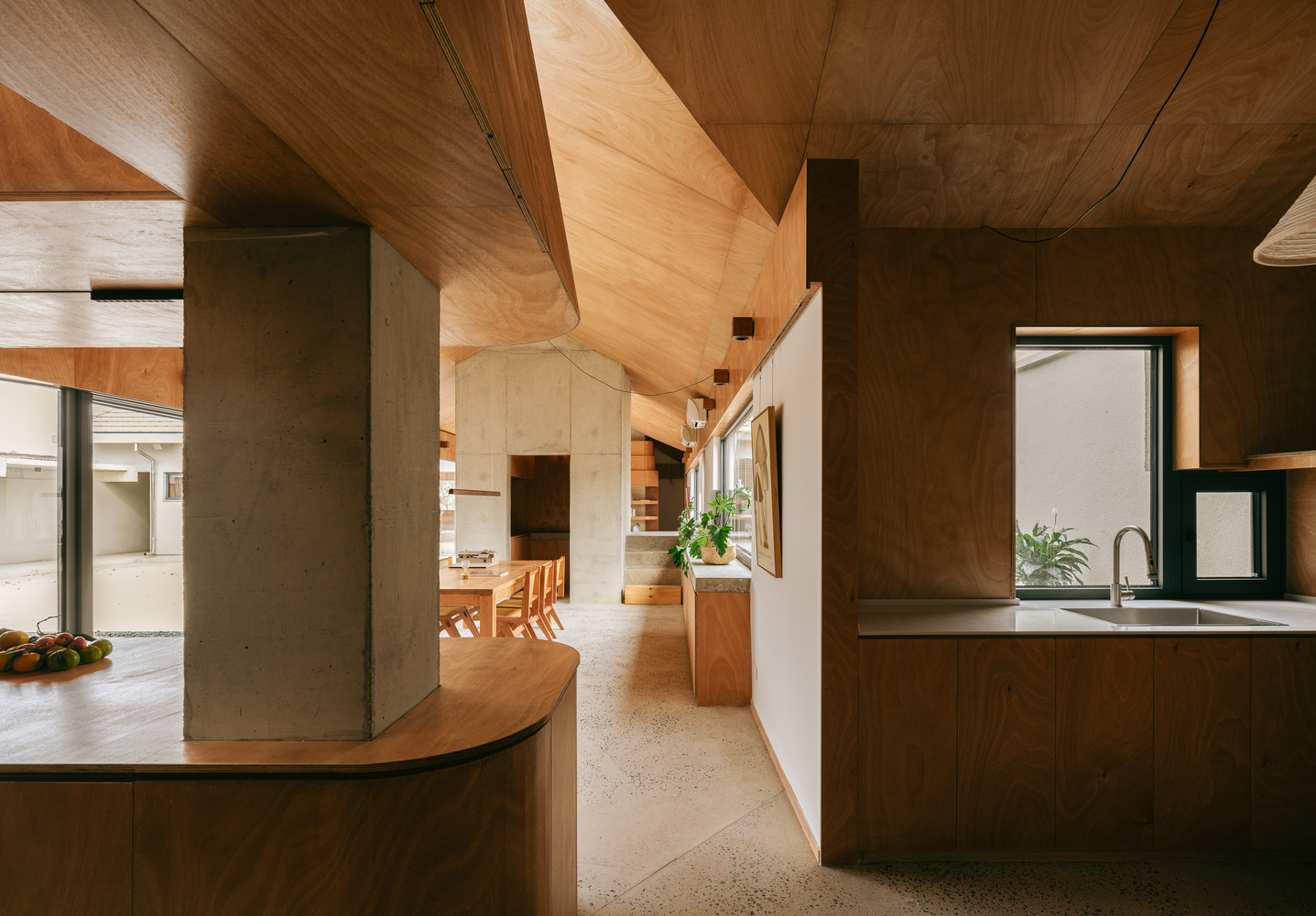 chaoffice completes cross-shaped multigenerational courtyard home in ...