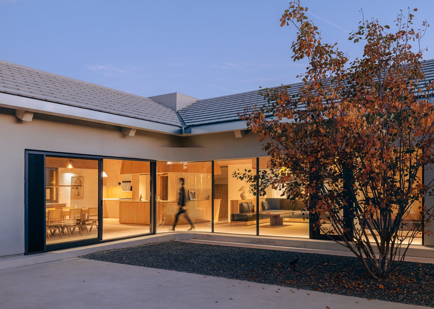 chaoffice completes cross-shaped multigenerational courtyard home in ...