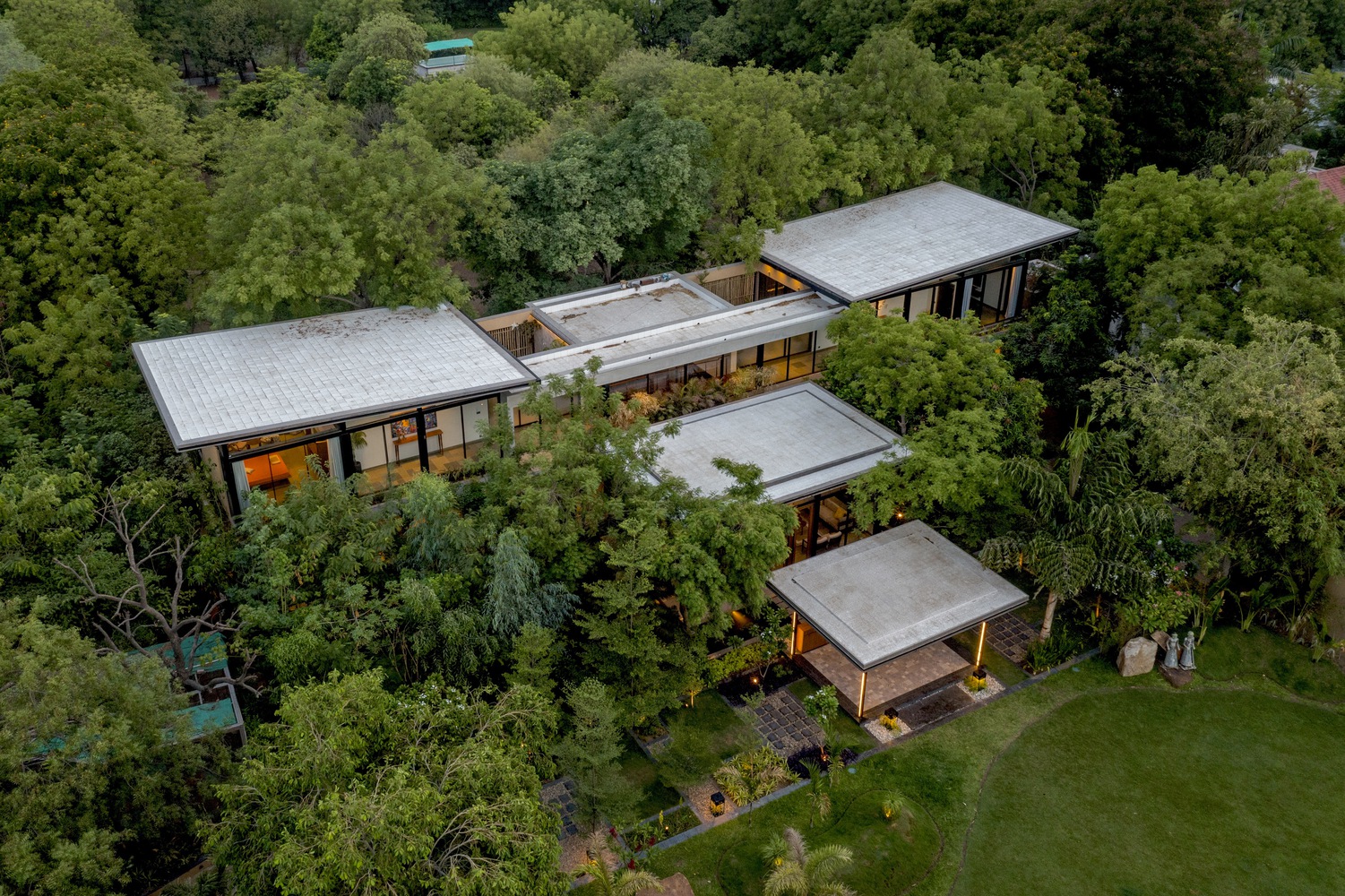 kalrav villa showcases natural abode with minimum footprint: project by ...