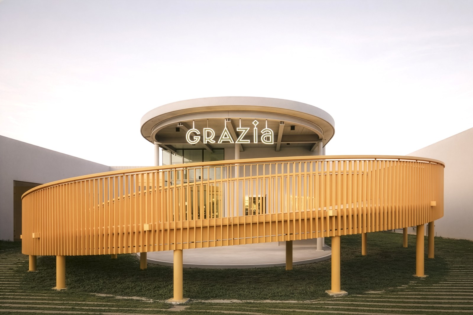 architectkidd creates open-air retail pavilions around courtyards in ...