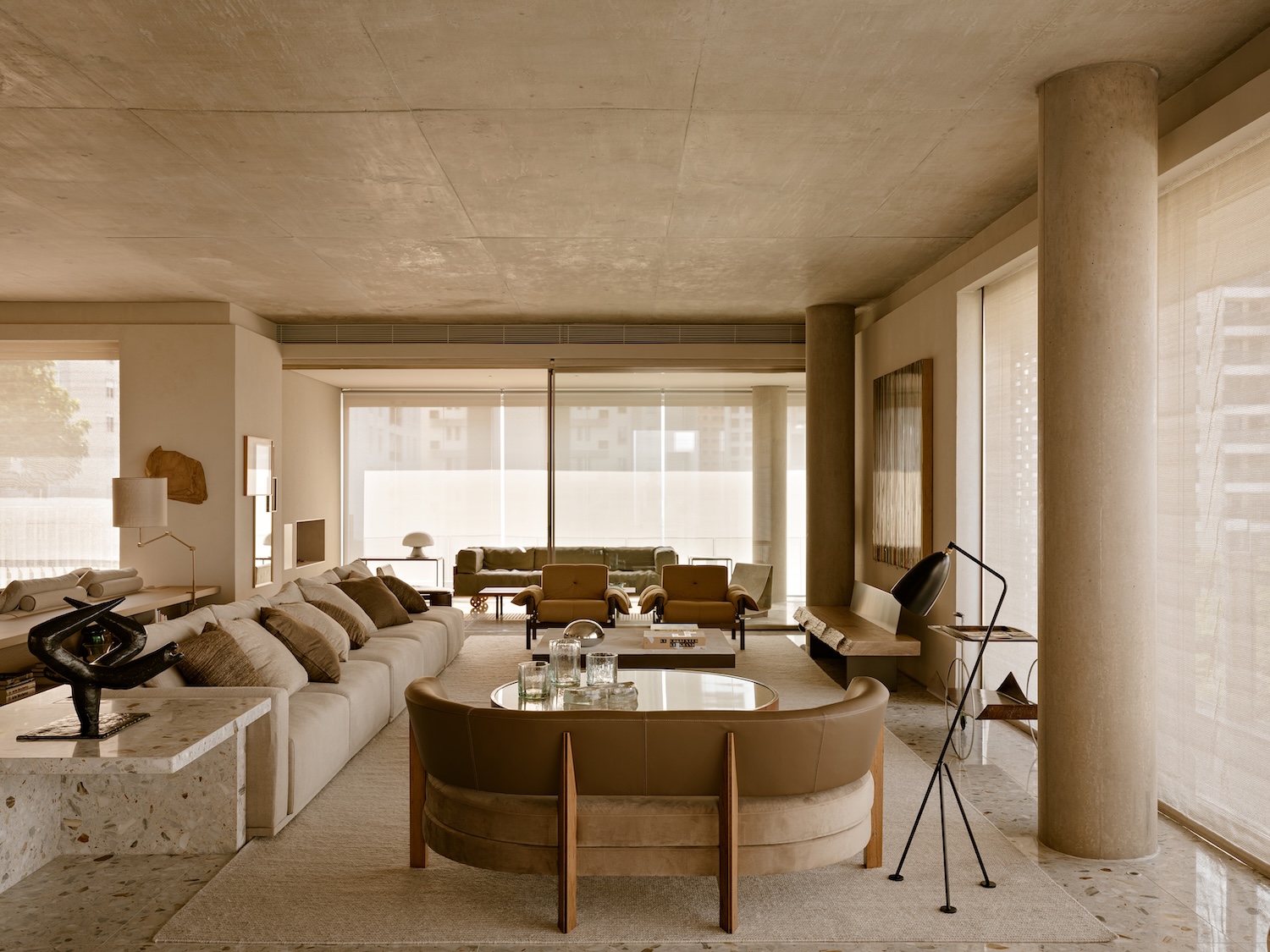 muted and earthy interiors for sete apartment in são paulo: project by studio arthur casas | the ...