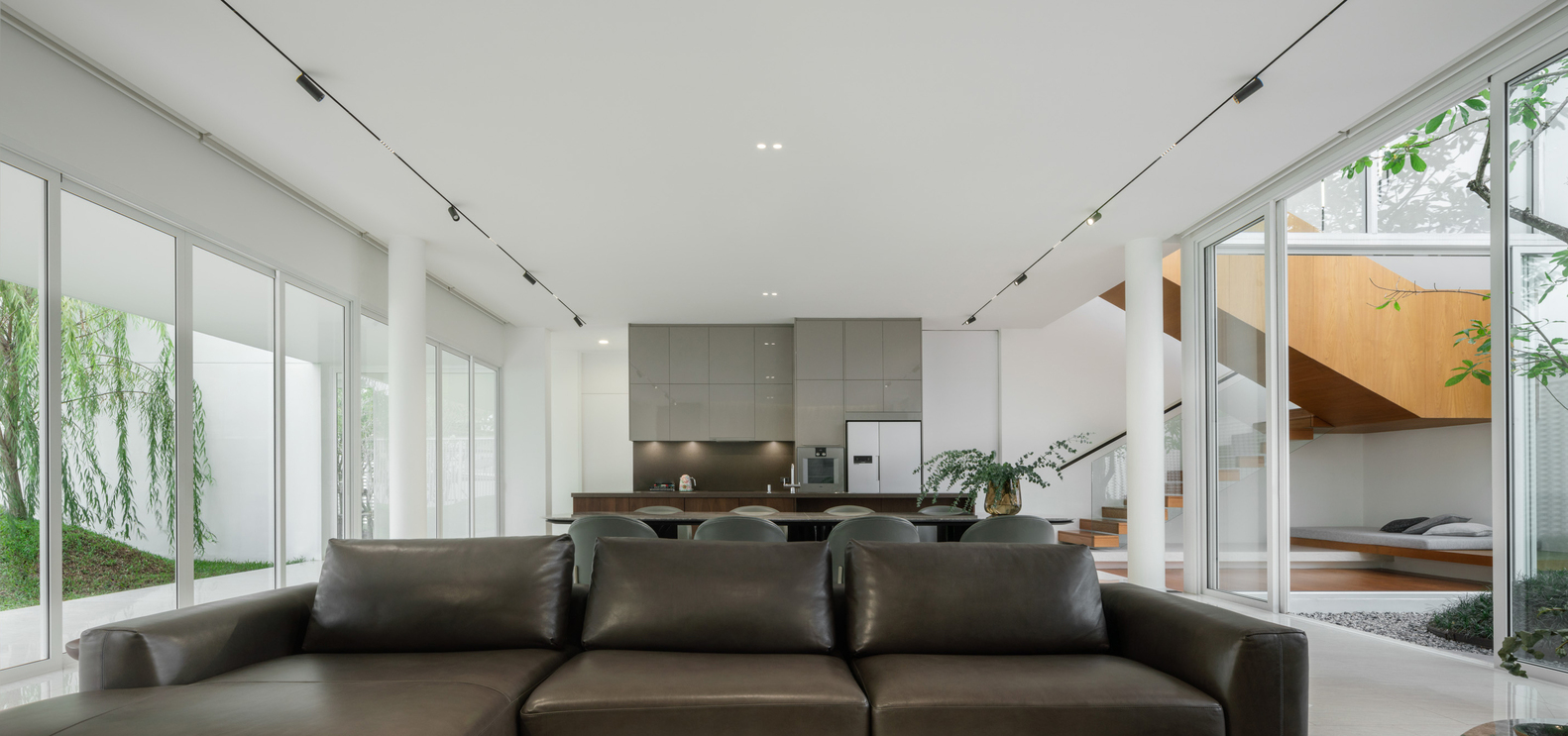 veil house sparks ethereality using translucent screens and courtyards ...