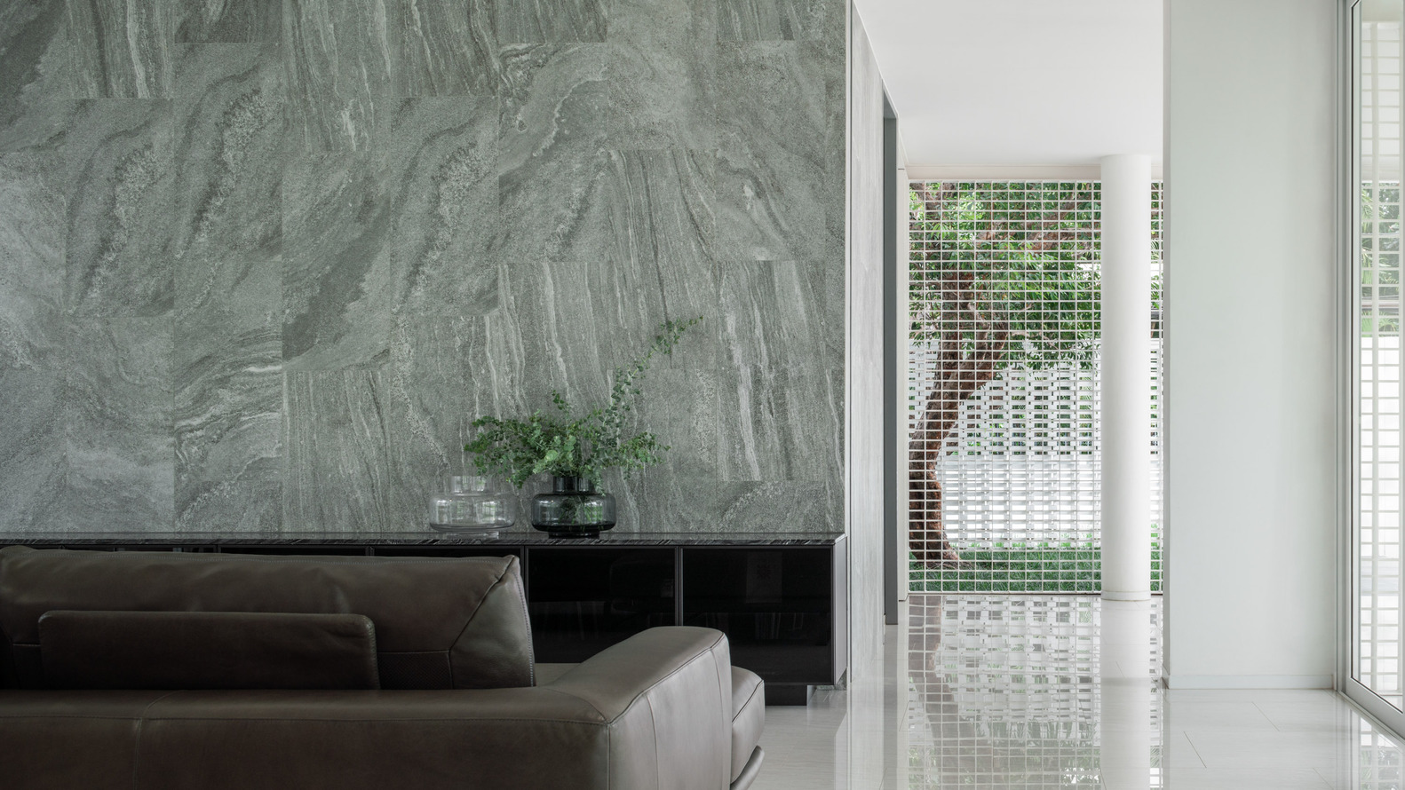 veil house sparks ethereality using translucent screens and courtyards ...